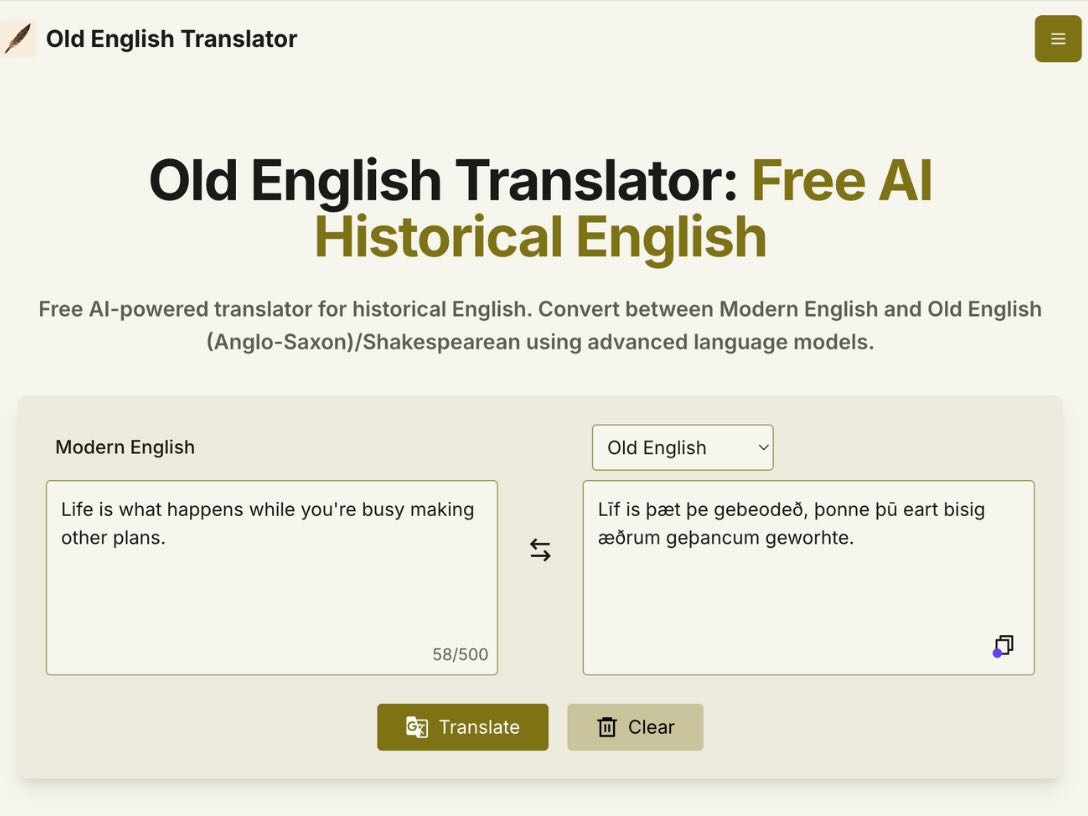 Old English Translator: AI Tool Reviews, Pricing and Software ...