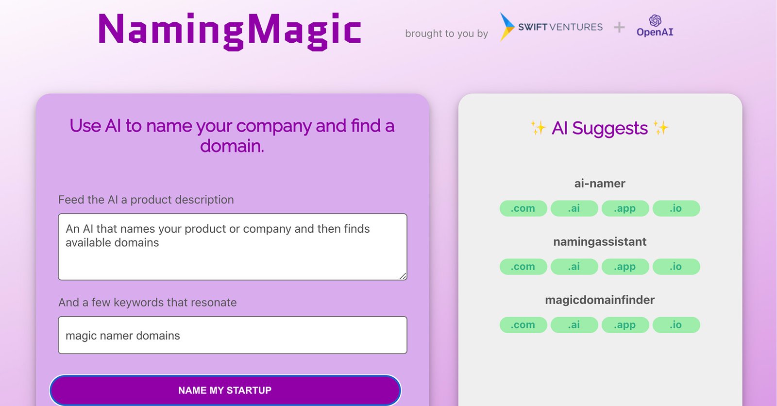 Naming Magic: AI Tool Reviews, Pricing and Software alternatives 2025 ...