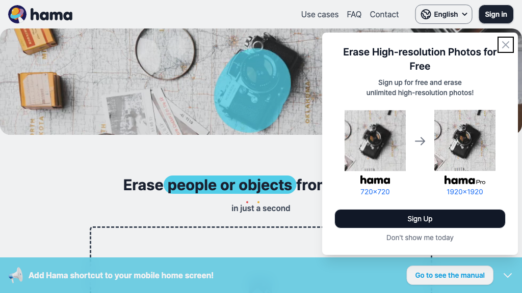 Hama - Image Editing: AI Tool Reviews, Pricing and Software alternatives 2025 | ReviewAI
