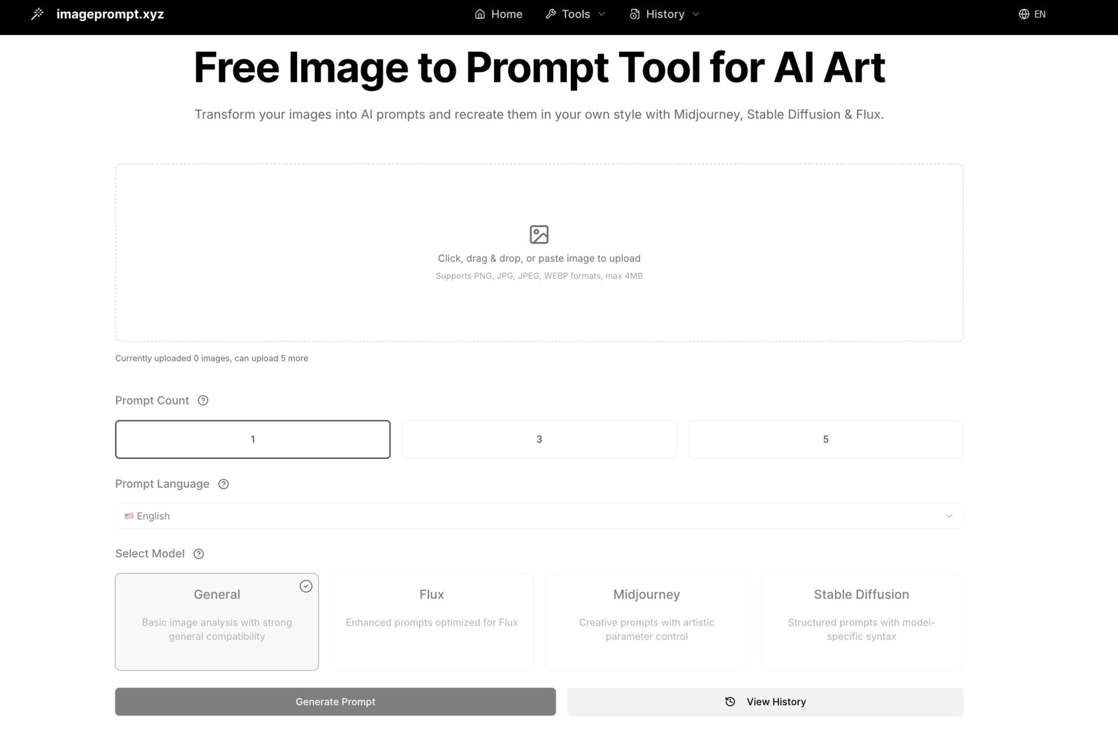Free Online Image to Prompt: AI Tool Reviews, Pricing and Software alternatives 2026 | ReviewAI